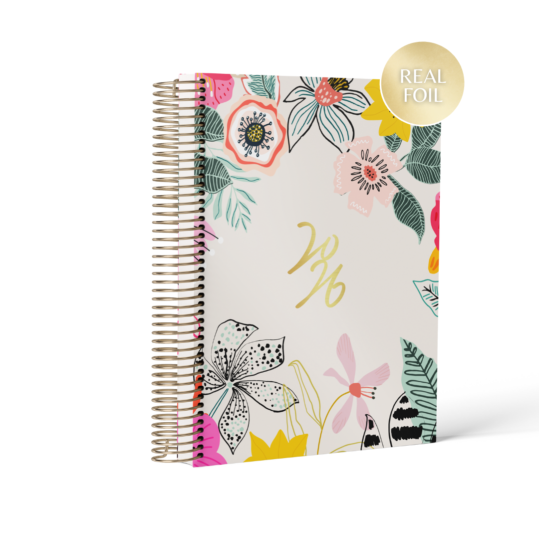 Bright Florals || B6 Vertical Planner (2026) – Harriet Wright Designs