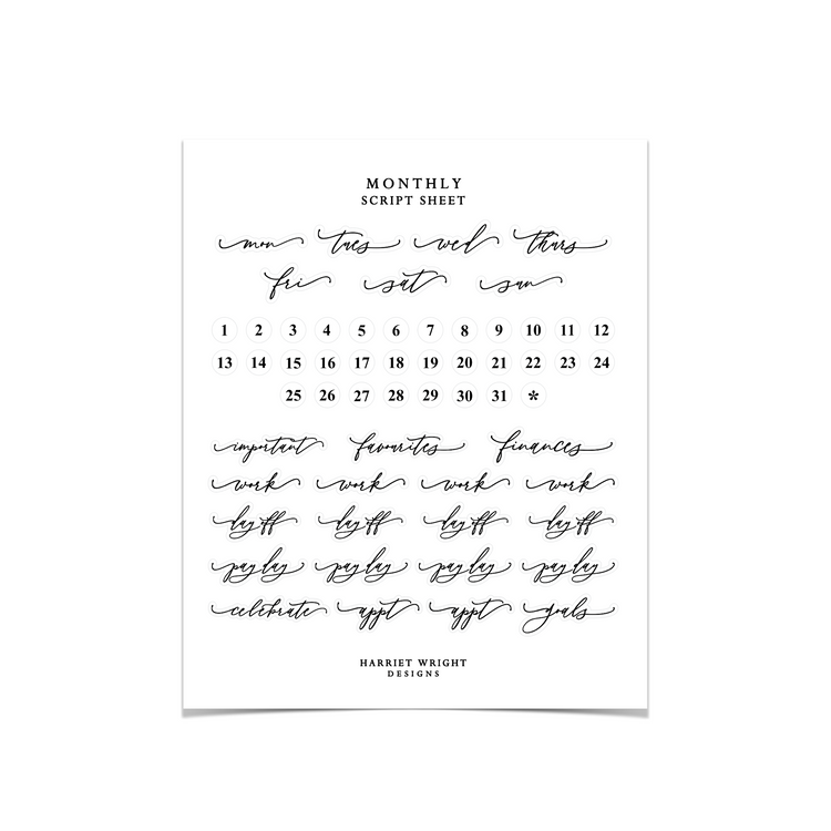 March | Monthly Kit – Harriet Wright Designs