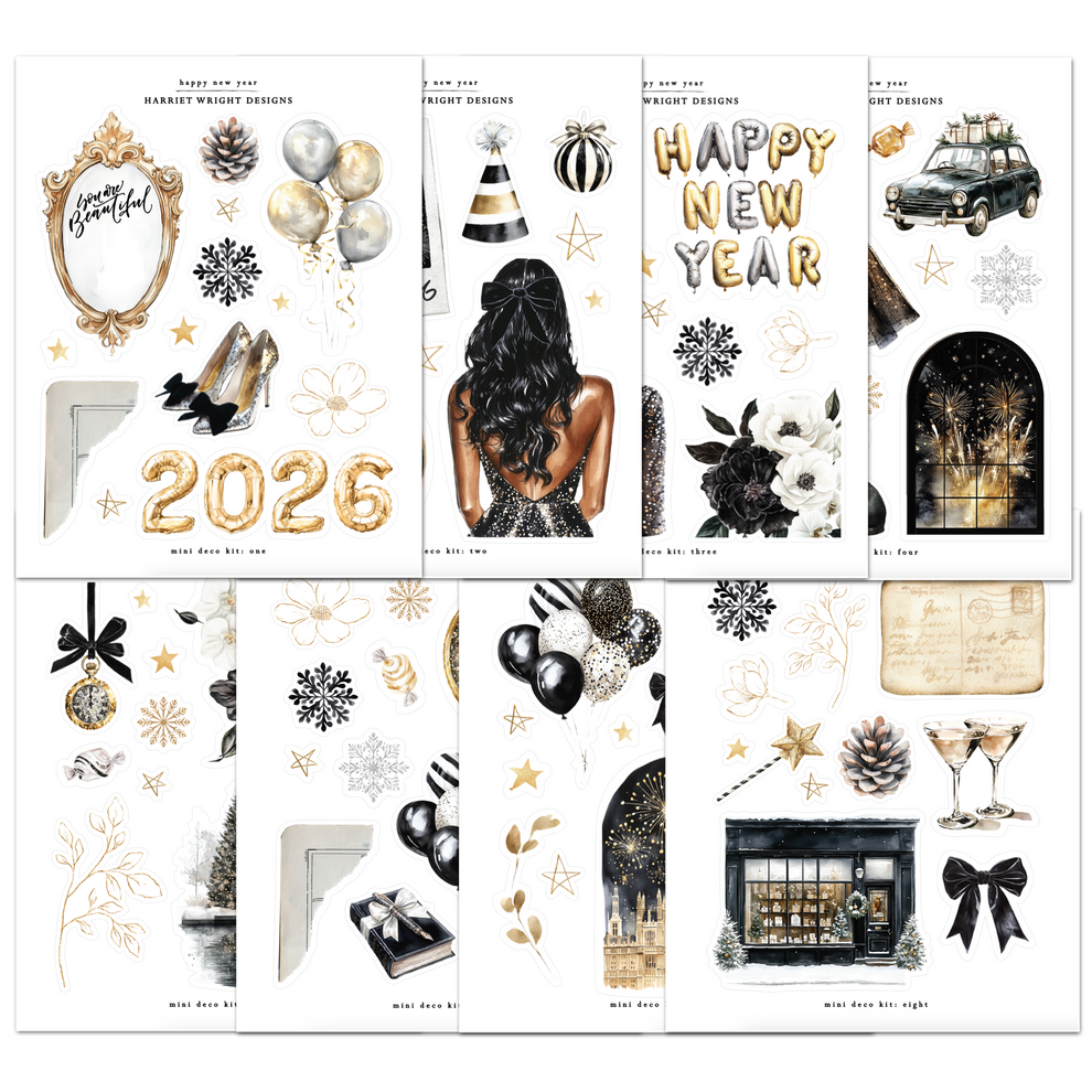Happy New Year | Mini Decorative Kit – Harriet Wright Designs