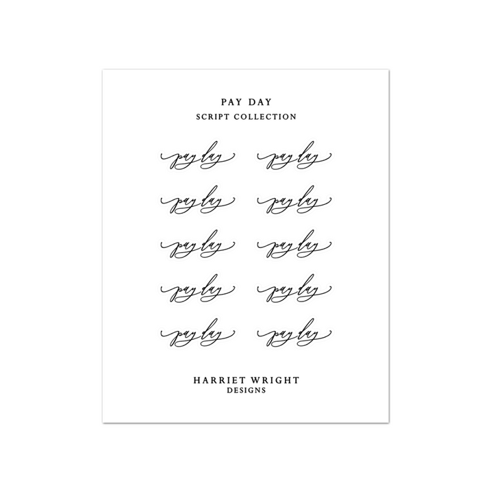 Foiled Scripts – Harriet Wright Designs